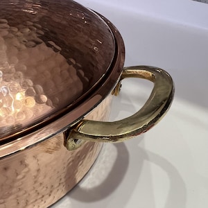 Handmade Hammered Copper Pot | Pure Copper Cookware | Tin Lined Copper ...