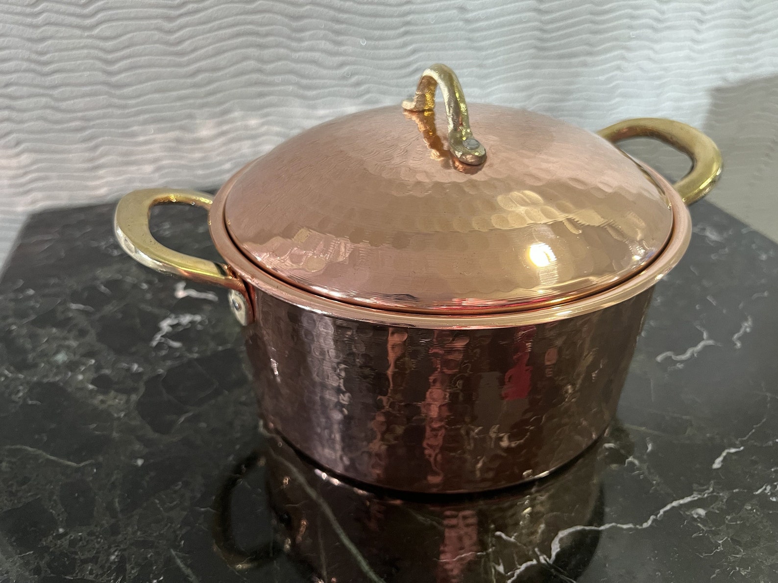 Handcrafted Italian Copper Deep Cooking Pots With Lid-5 Size - Etsy