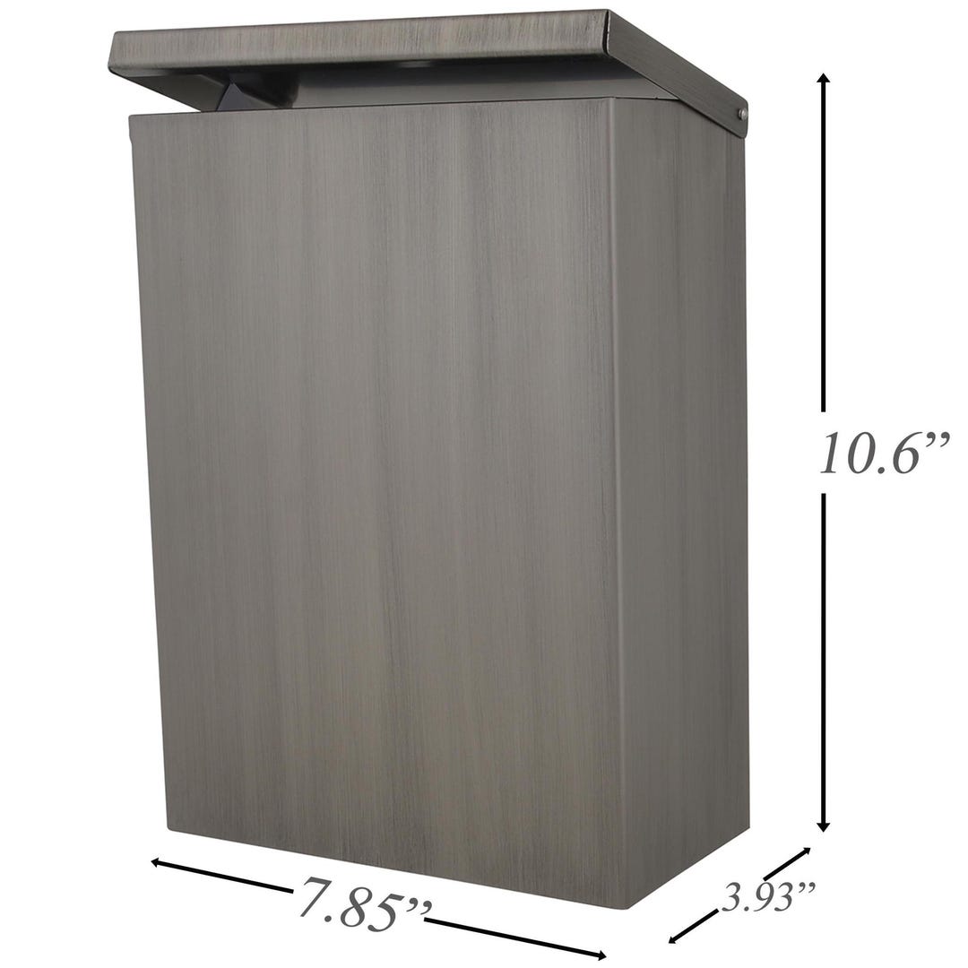 Antique Steel Wall-mounted Trash Bin: Space-saving Bathroom Sanitary ...