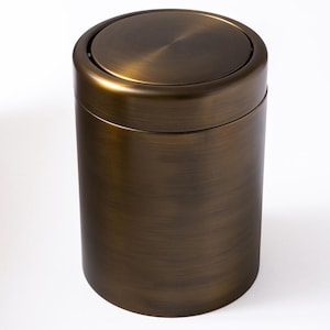 Swing Lid Waste Bin GOLD ANTIQUE Luxury Stainless Steel, Waste ...