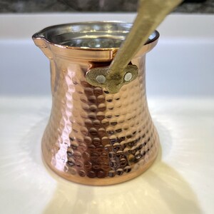 Handcrafted Copper Coffee Pot Set 5 Sizes, Brass Handles, Artisanal ...