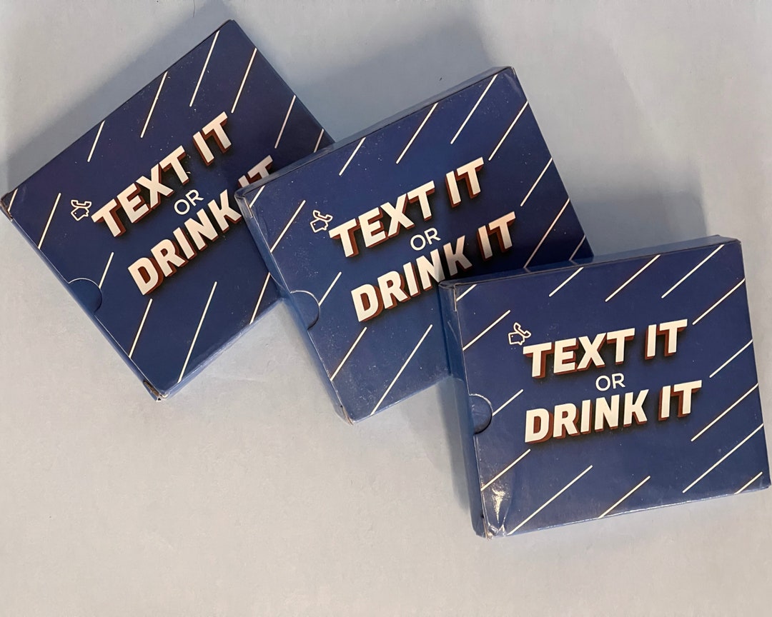 Text It or Drink It Drinking Party Night for Friends, Game Night ...