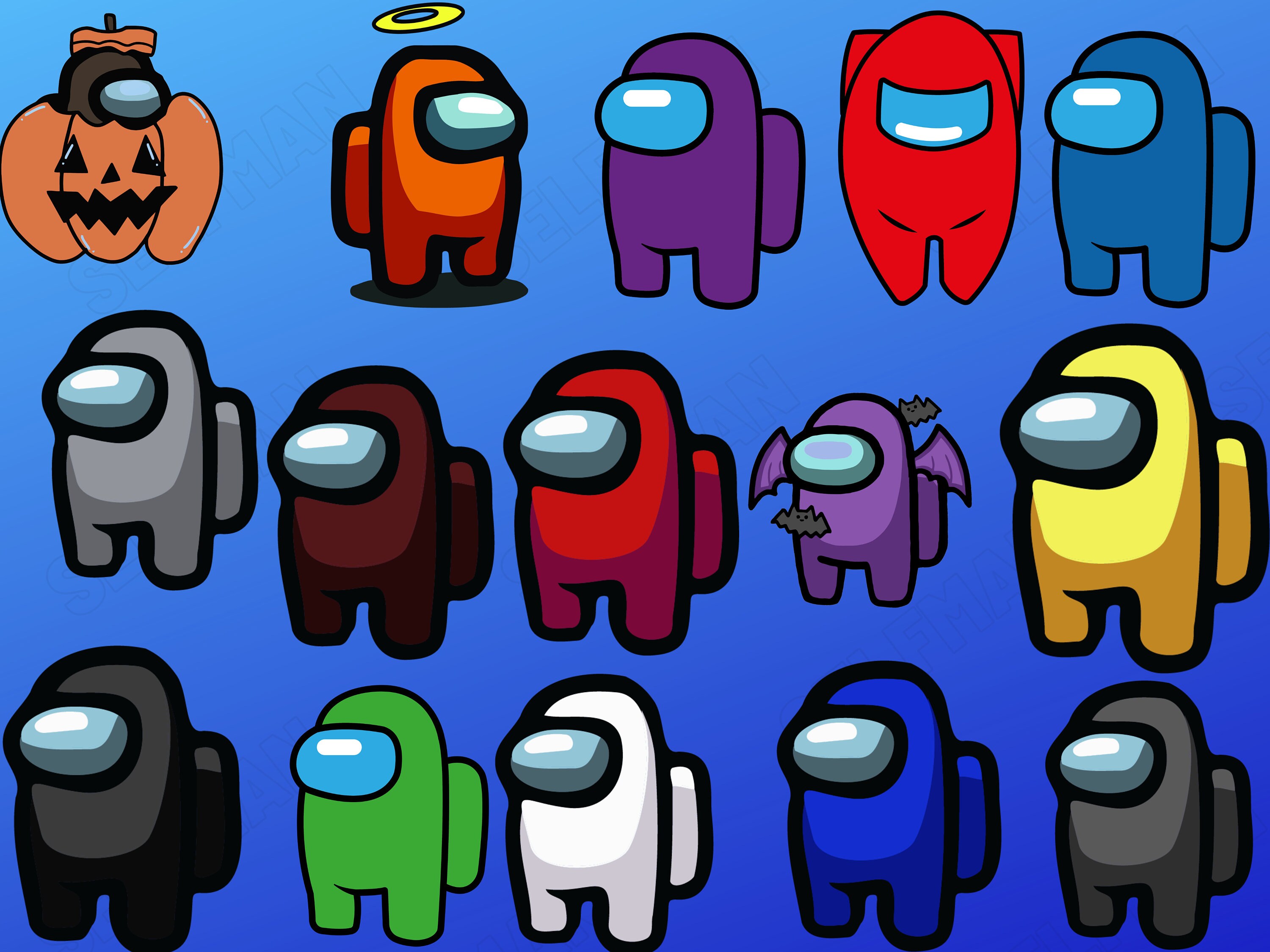 50+ STYLE AMONG US Bundle, Among Us Hallowen Svg, Png, Pdf, Dxf, Ai - Etsy