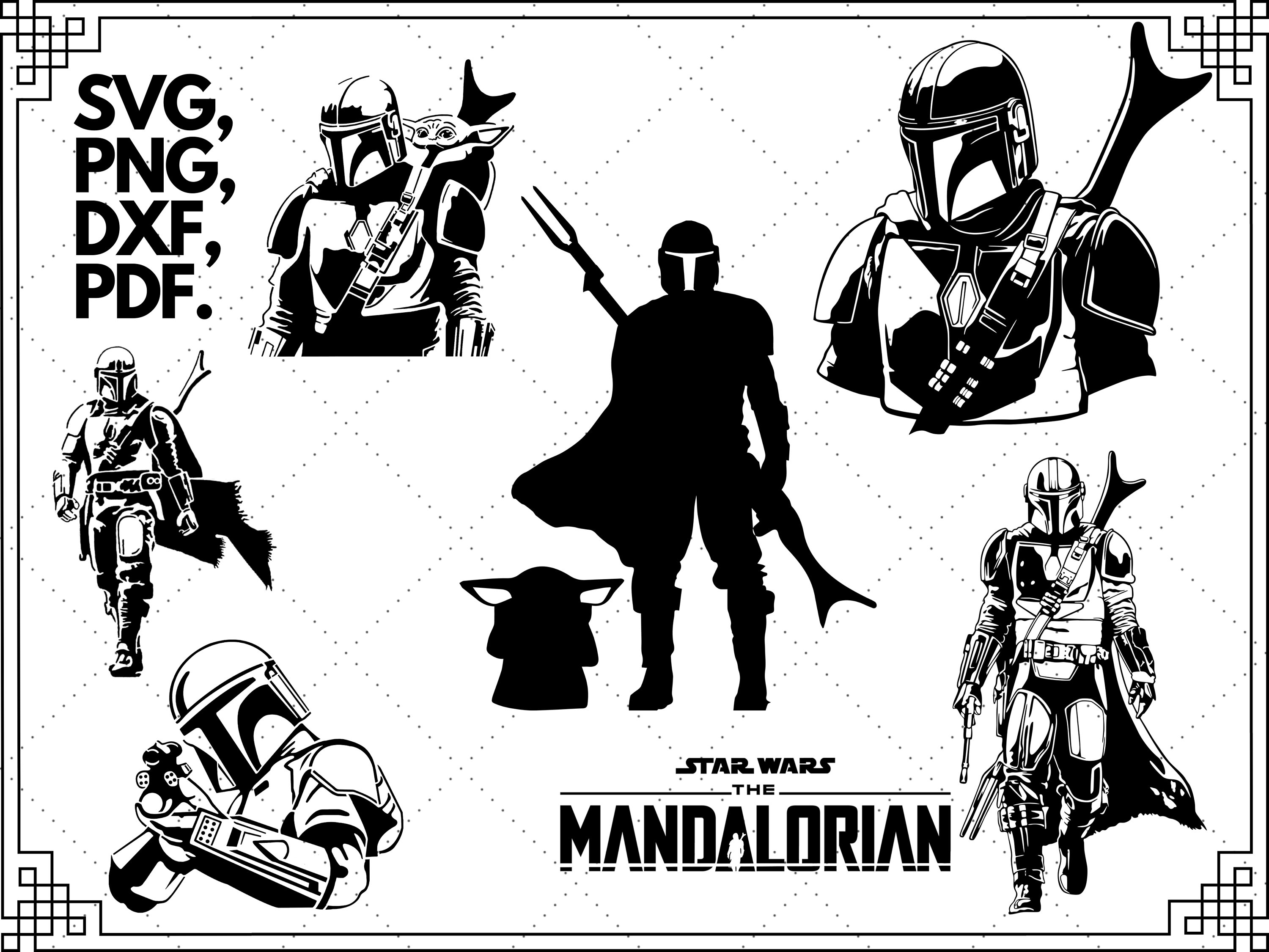 28 BUNDLE! Mandalorian Bundle, Mandalorian Svg, Mandalorian Silhouette ...