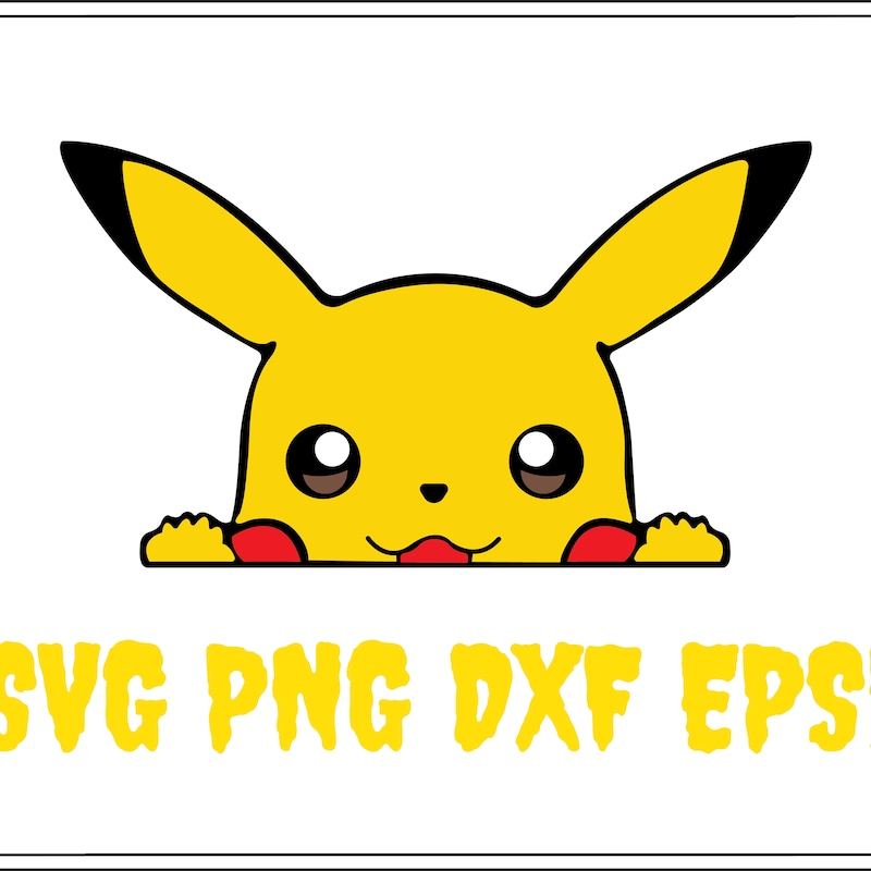Pikachu Picture Svg - Etsy