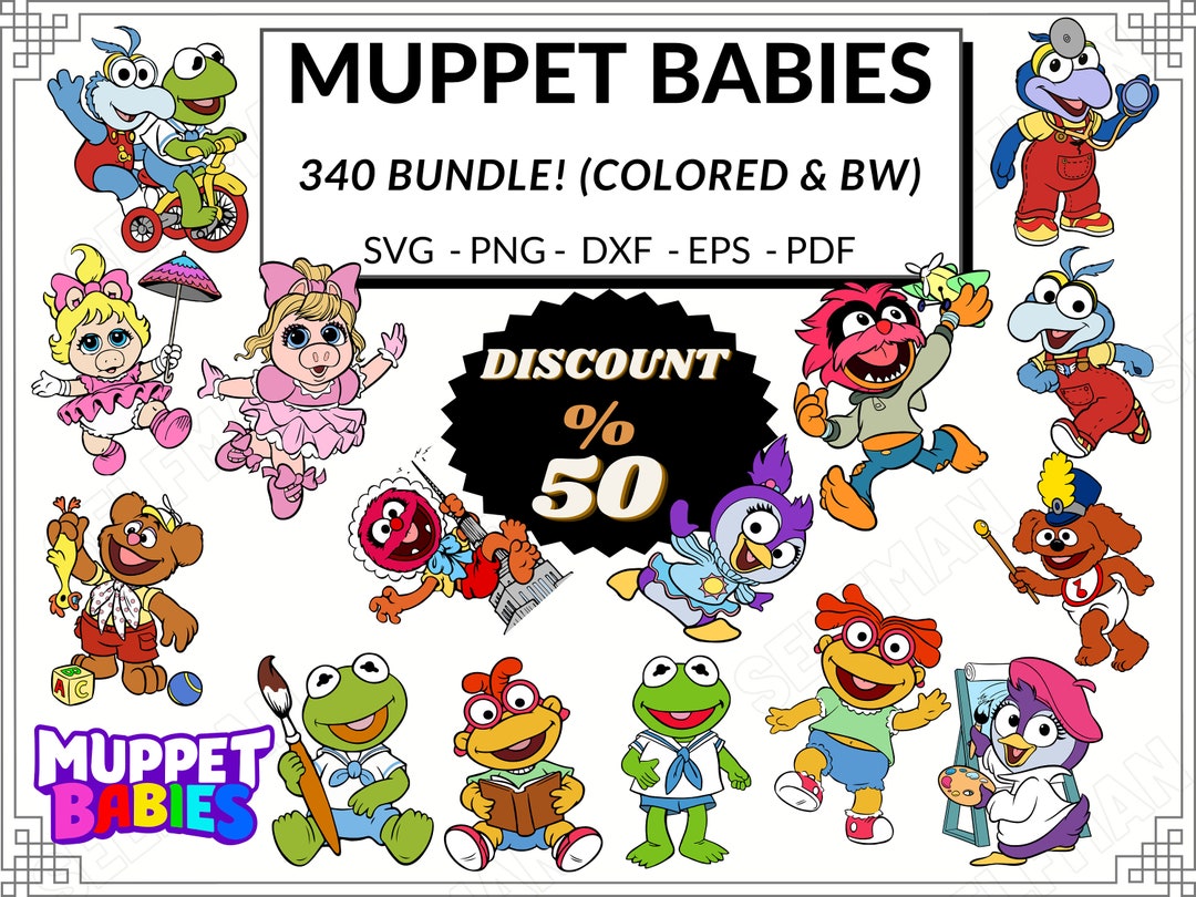 340 BUNDLE! Muppet Babies, Svg, Png, Dxf, Eps and Pdf - Etsy