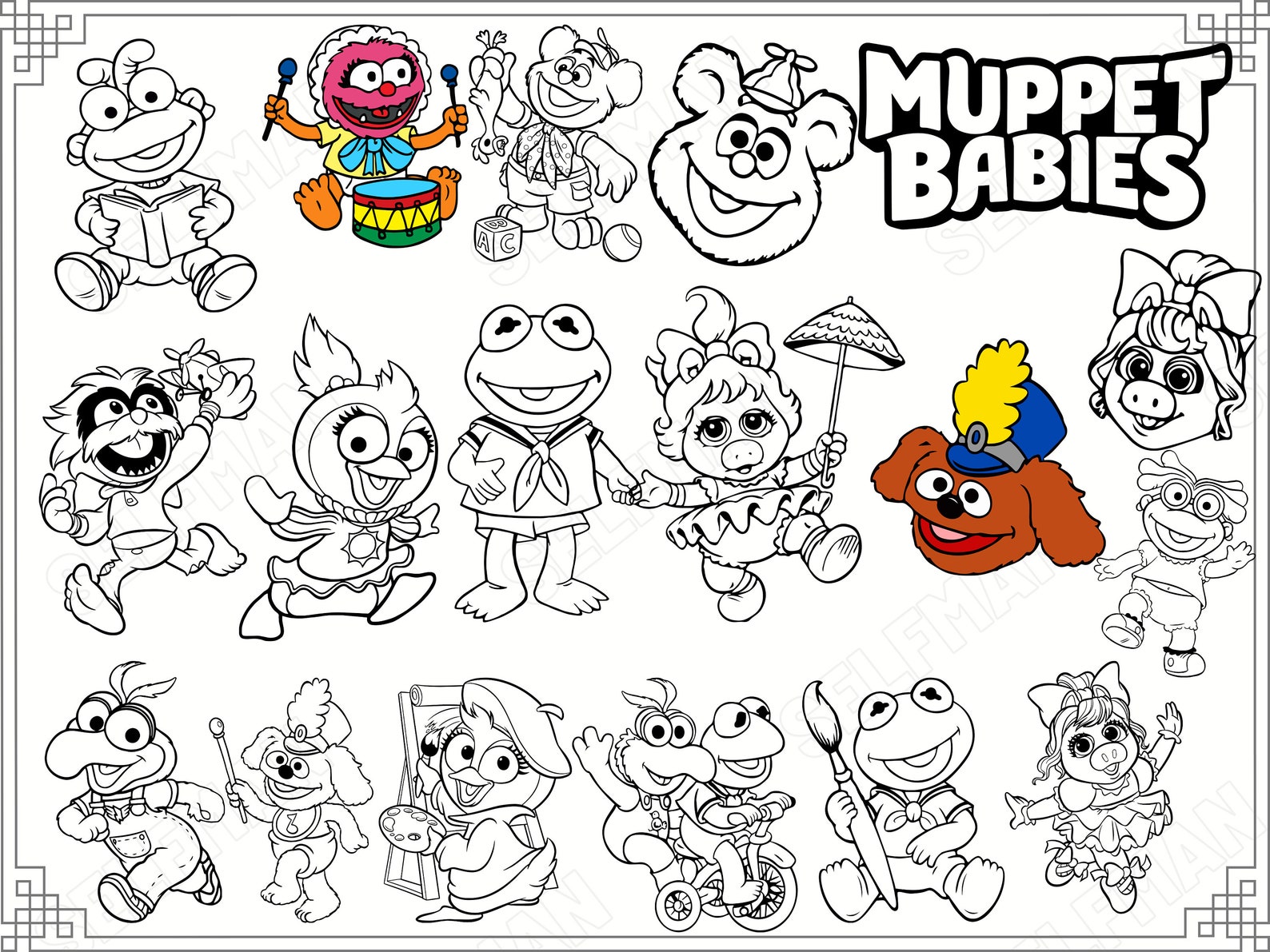 340 BUNDLE! Muppet Babies, Svg, Png, Dxf, Eps and Pdf - Etsy