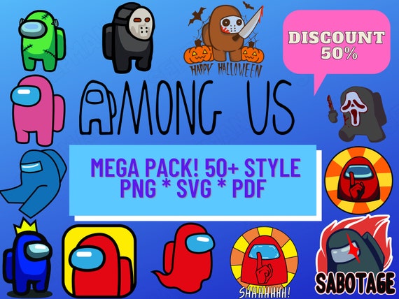 50 STYLE AMONG US Bundle Among Us Hallowen Svg Png Pdf - Etsy
