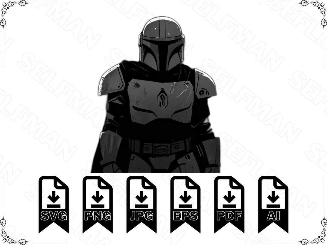 Mandalorian, Mandalorian Svg, Mandalorian Silhouette, Din Djarin, This ...