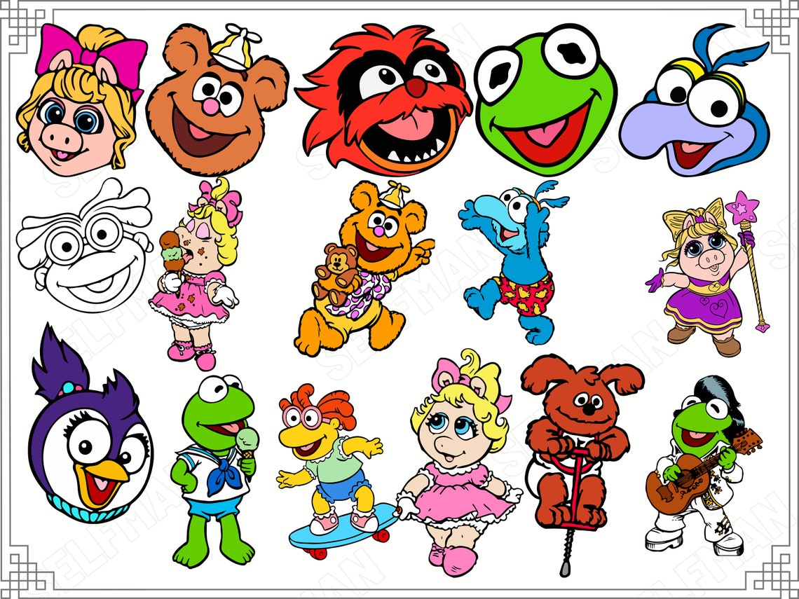 340 BUNDLE! Muppet Babies, Svg, Png, Dxf, Eps and Pdf - Etsy