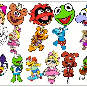 340 BUNDLE! Muppet Babies, Svg, Png, Dxf, Eps and Pdf - Etsy
