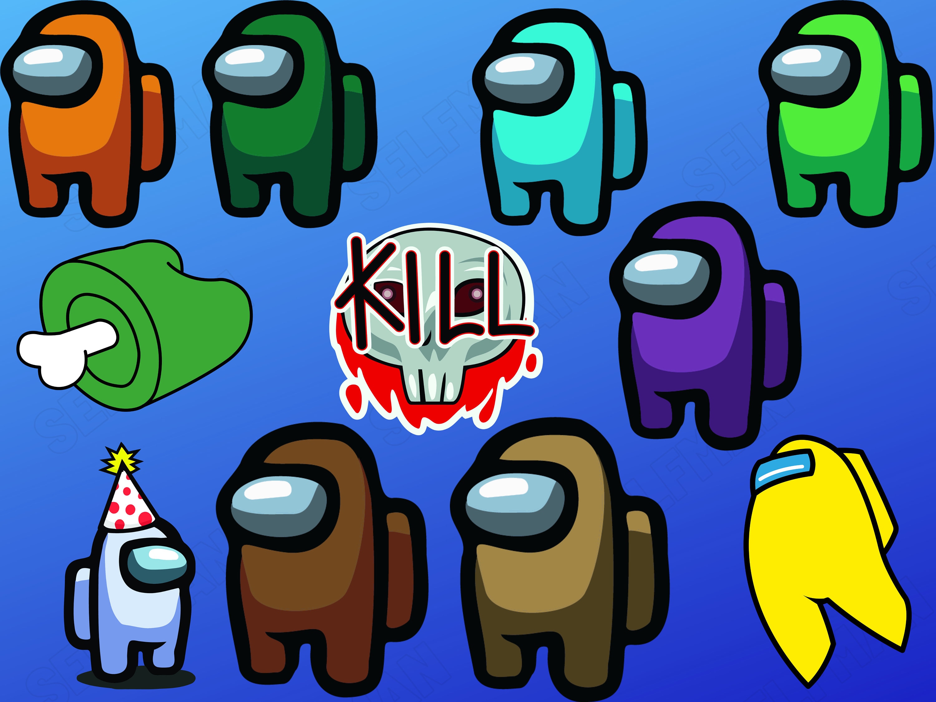 50+ STYLE AMONG US Bundle, Among Us Hallowen Svg, Png, Pdf, Dxf, Ai - Etsy