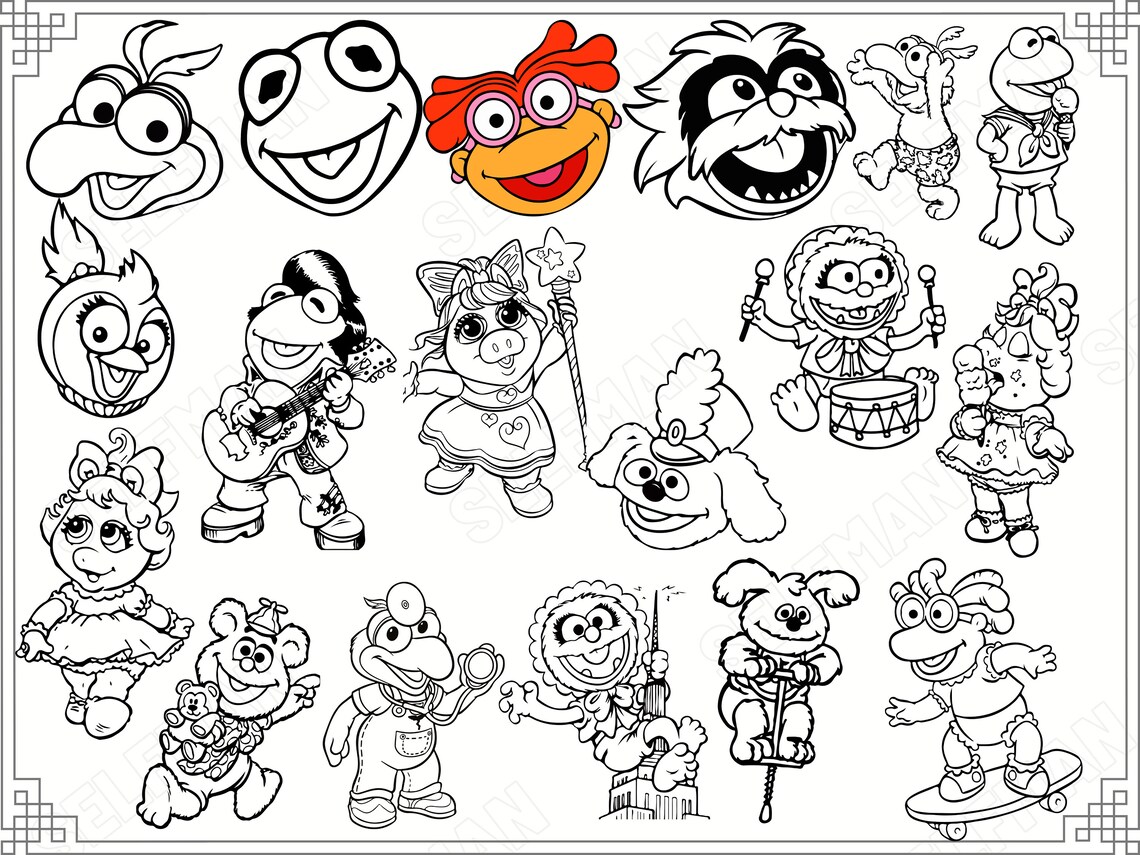 340 BUNDLE! Muppet Babies, Svg, Png, Dxf, Eps and Pdf - Etsy