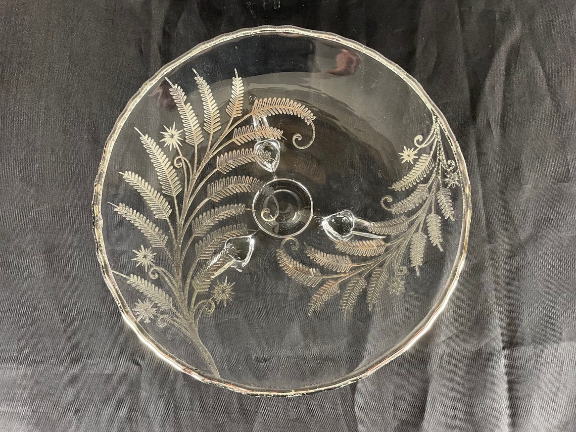 Vintage Silver City Glass Co. Plate - Etsy