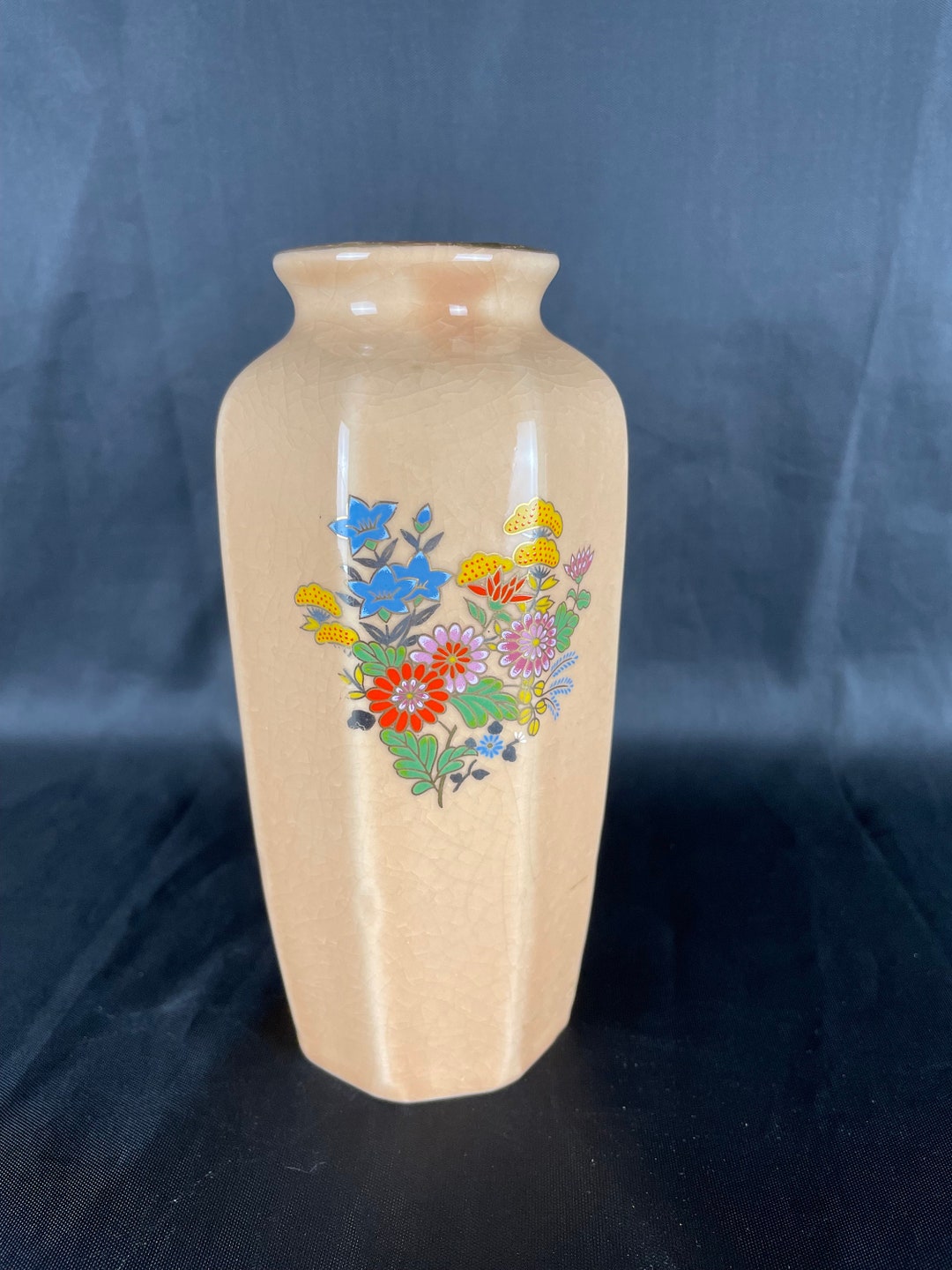 Vintage Crackle-glazed Vase - Etsy