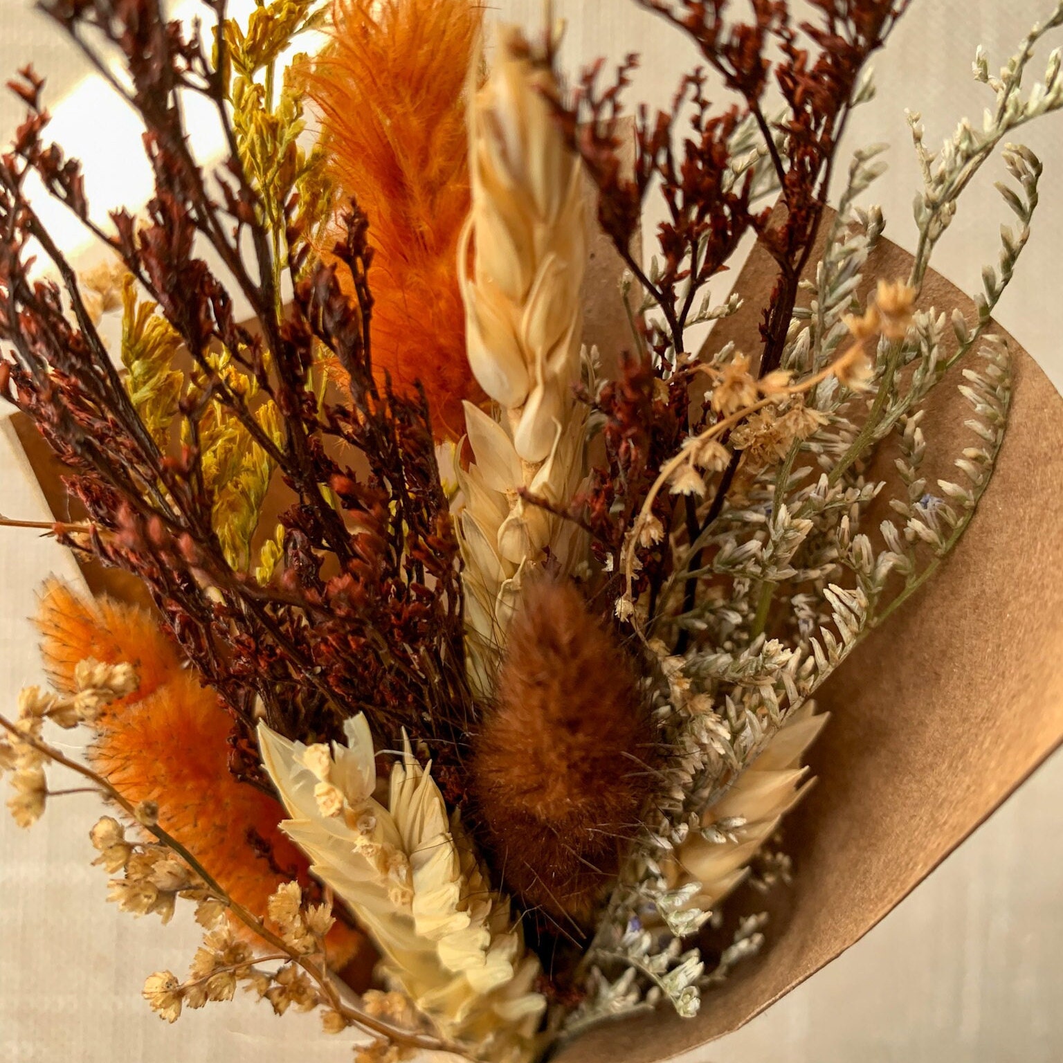 Mini Dried Flower Bouquet Small Dry Flower Arrangement Bohemian Home ...