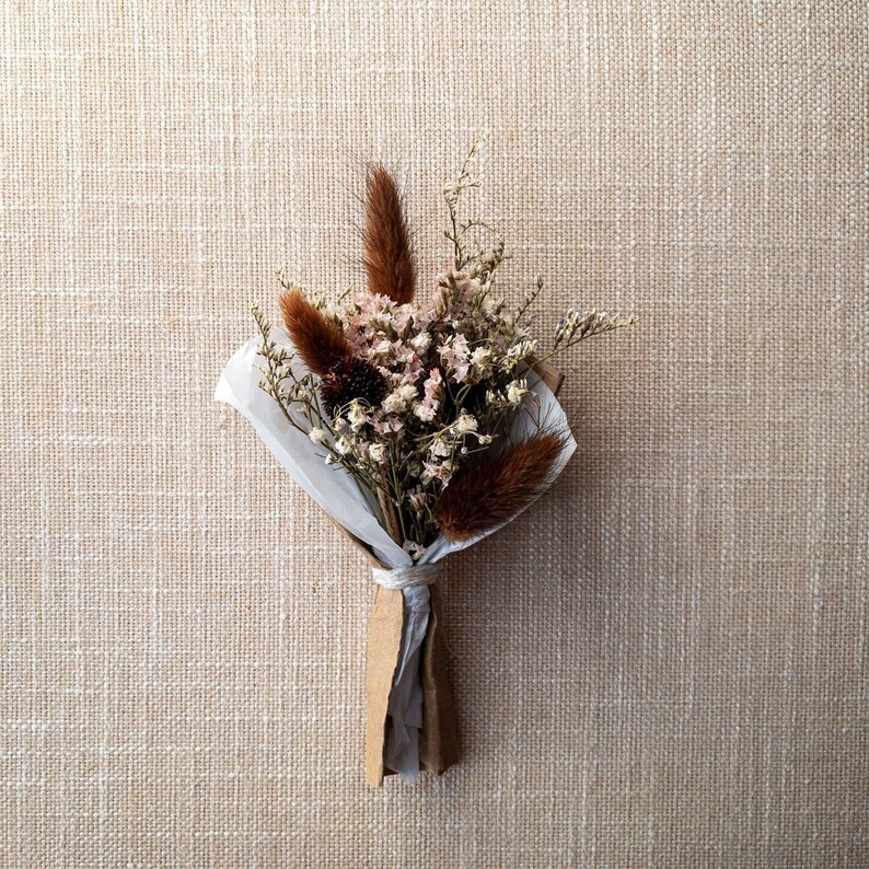 Mini Dried Flower Bouquet Small Dry Flower Arrangement Bohemian Home ...