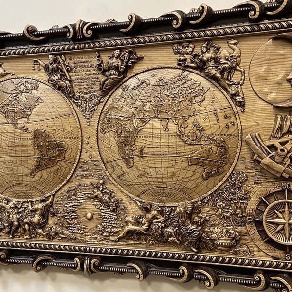 World Map Cnc - Etsy
