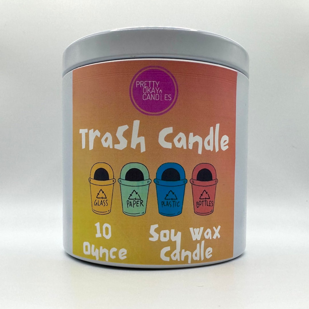 Mystery Trash Candle | Random Scents | 10 Ounce | 100% Soy Wax Candle ...