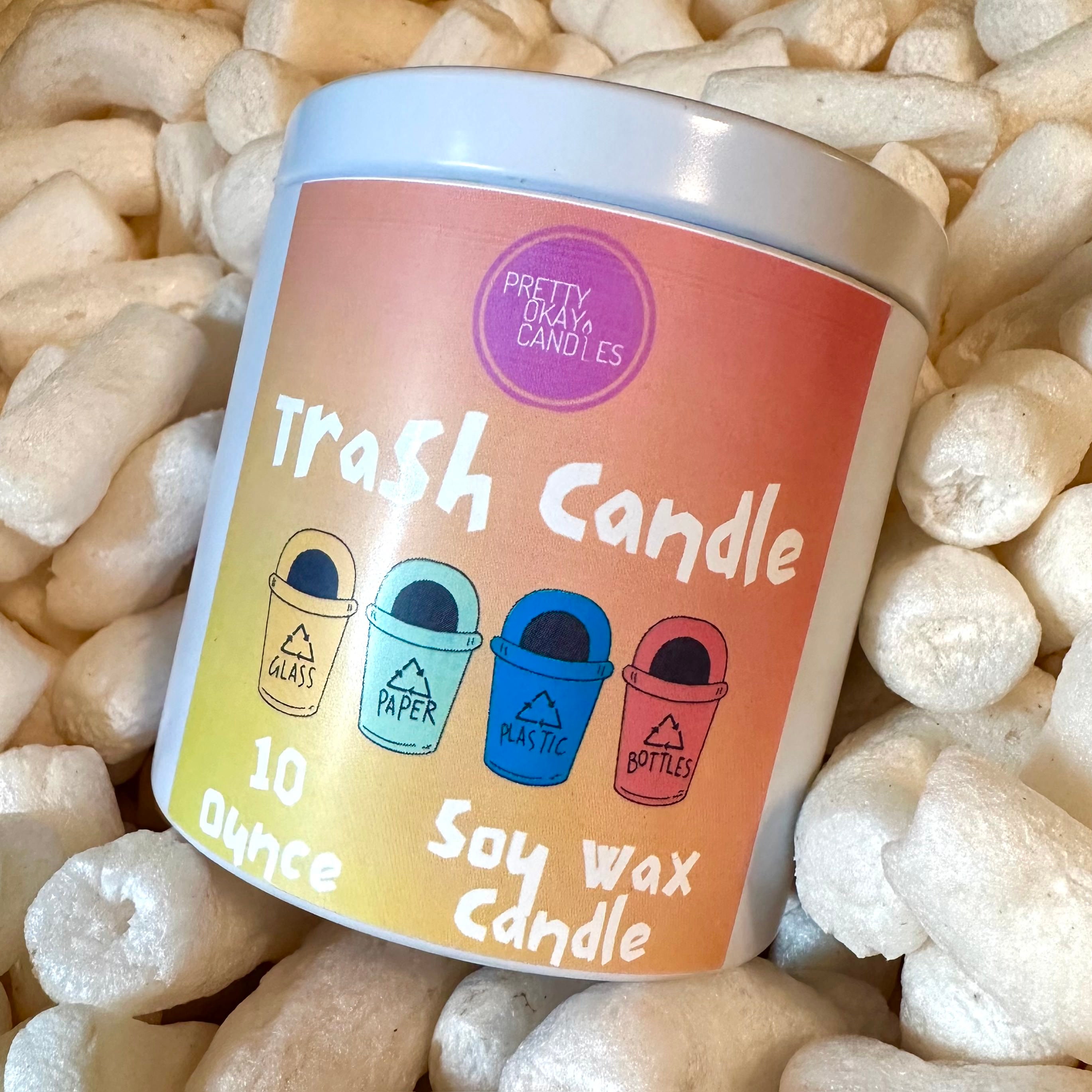 Mystery Trash Candle | Random Scents | 10 Ounce | 100% Soy Wax Candle ...
