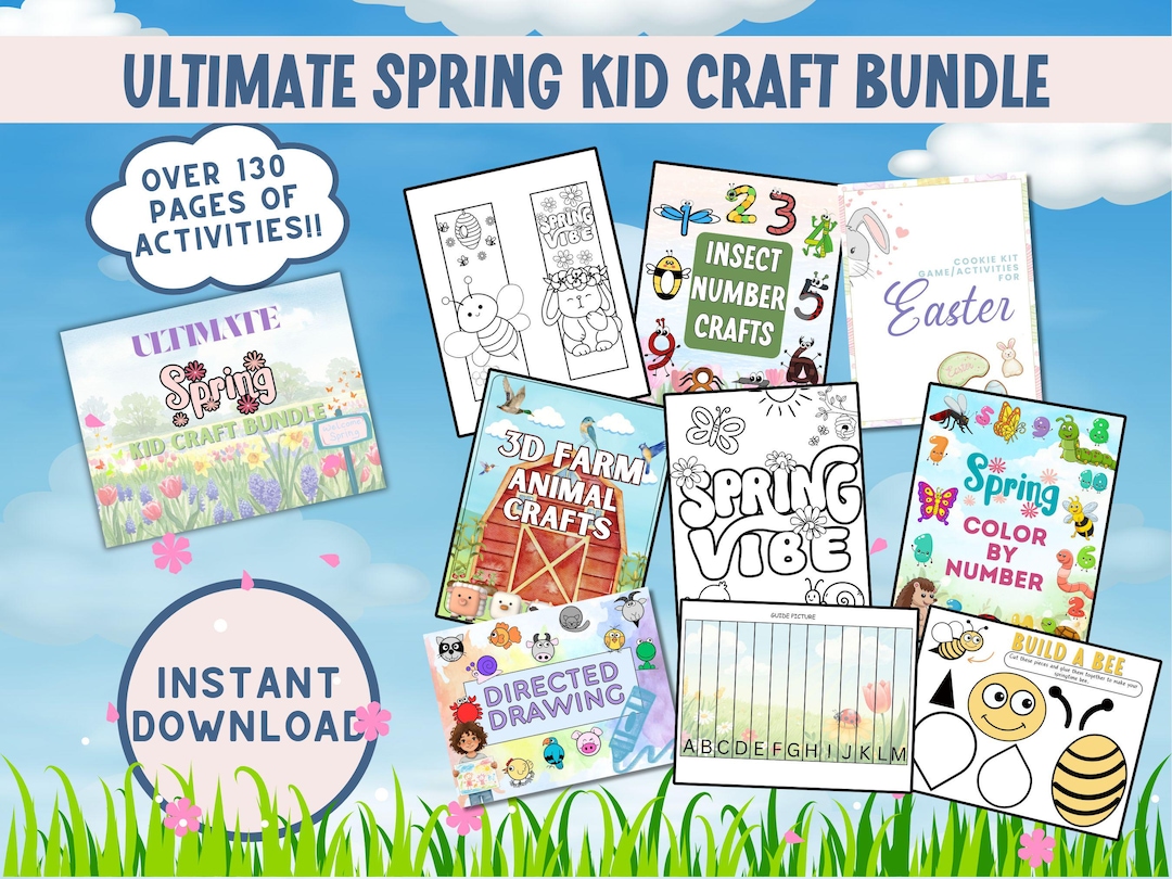 Ultimate Springs Kid's Craft Bundle | Kid's Spring Printable | Spring ...