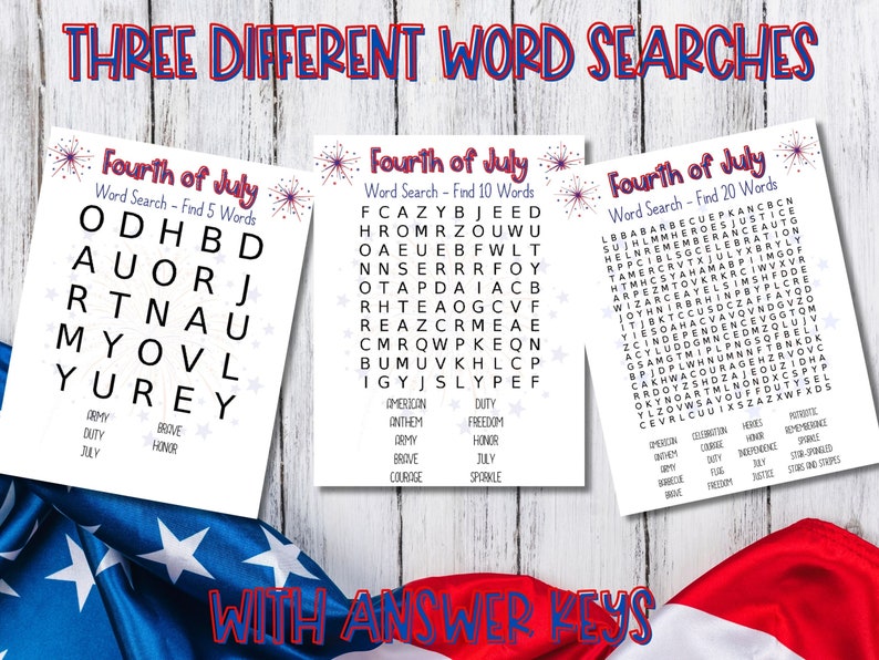 Fourth of July Activity Bundle | Kid's 4th of July Printable PDF ...