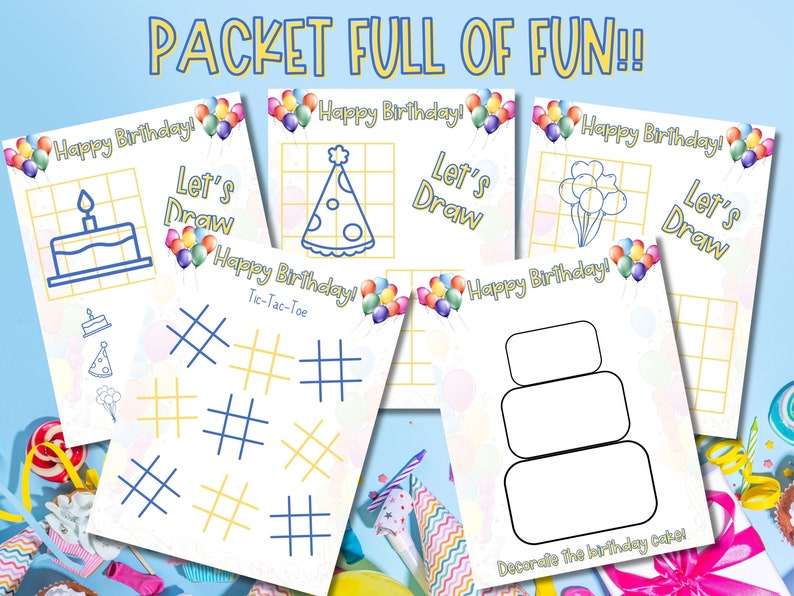 Kid's Birthday Activity Bundle | Printable Games (PDF Download) - Etsy