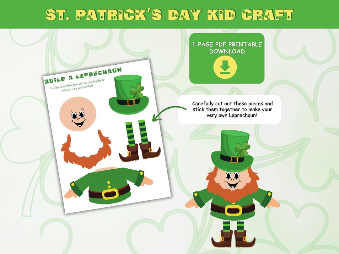 Build A Leprechaun| St. Patrick's Day Day Printable PDF | St. Patrick's ...