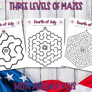 Fourth of July Activity Bundle | Kid's 4th of July Printable PDF ...