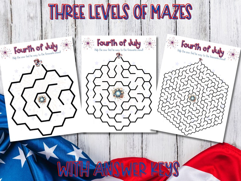Fourth of July Activity Bundle | Kid's 4th of July Printable PDF ...