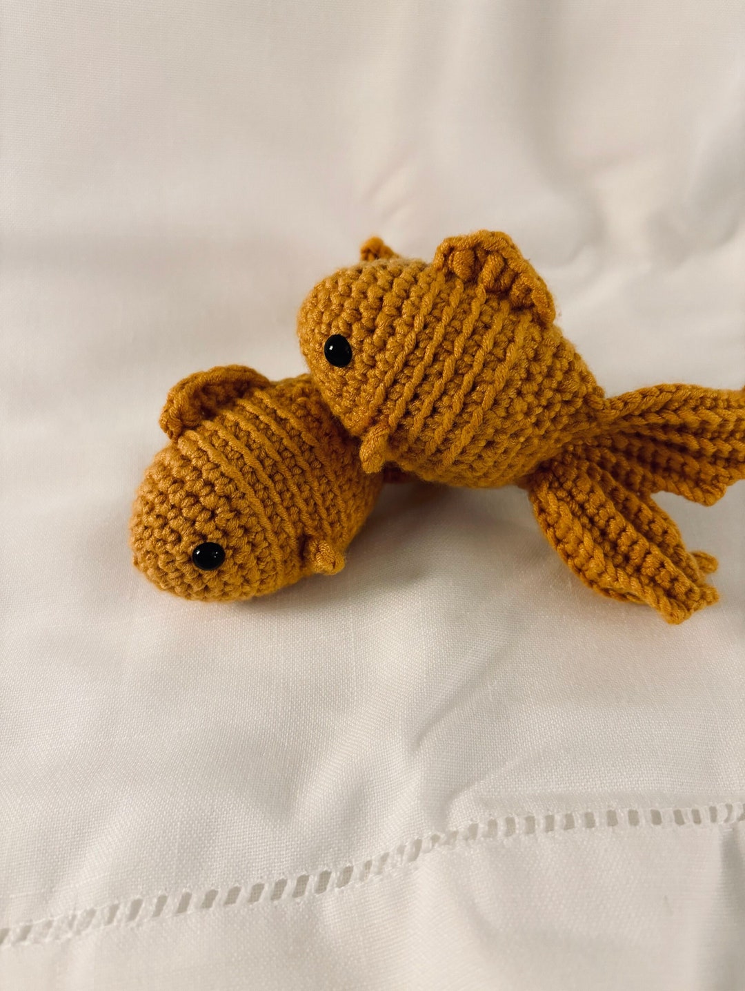 Crochet Goldfish Stuffed Animal, Handmade Toy, Baby and Kid Nursery Toy ...