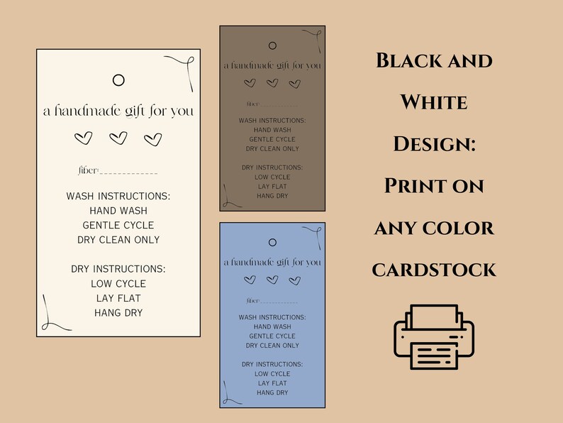 Printable Gift Tags for Handmade Gifts: Instant Download - Etsy