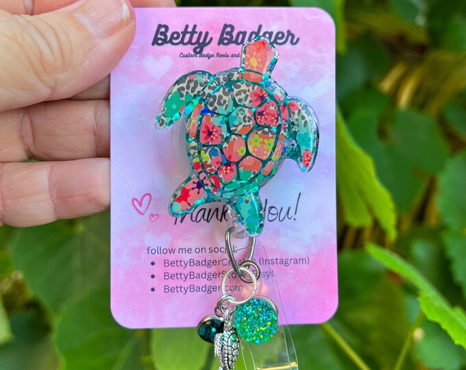 Sea Turtle Badge Reel, Sea Turtle Badge Reel, Hawaiian Badge Reel ...