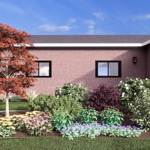 Landscape Design Plan for Full Shade Border Garden - Etsy Canada