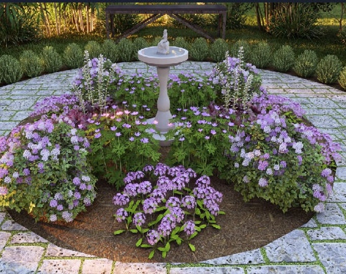 Seasonal Charm by Plant by Number. Landscape Design Plan, 14-ft ...