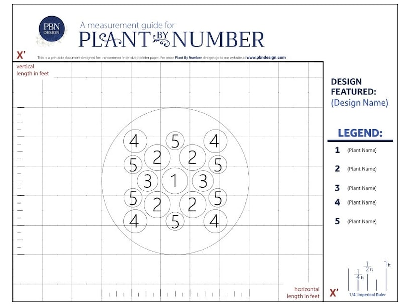 Cool and Colorful by Plant by Number. Landscape Design Plan - Etsy