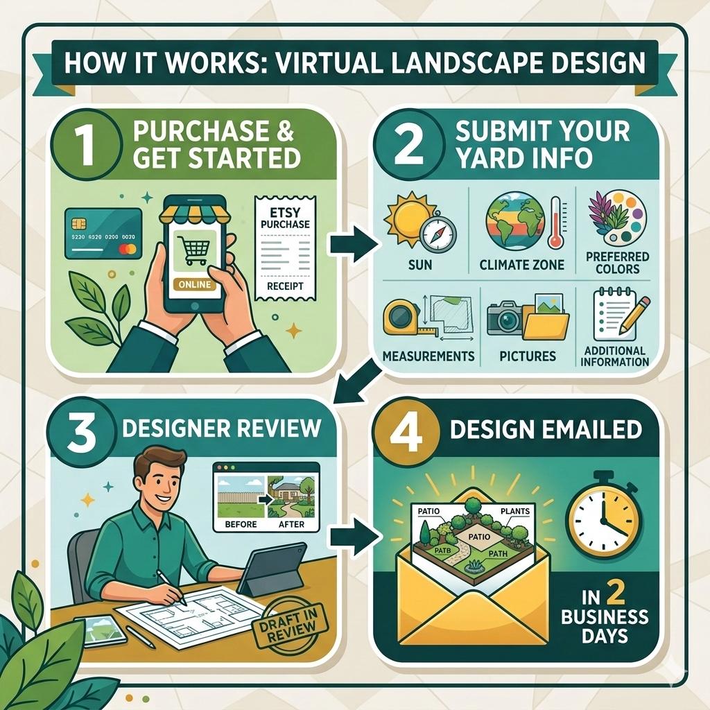 Custom Landscape Design & Plant List | DIY Garden Plan (digital Service ...
