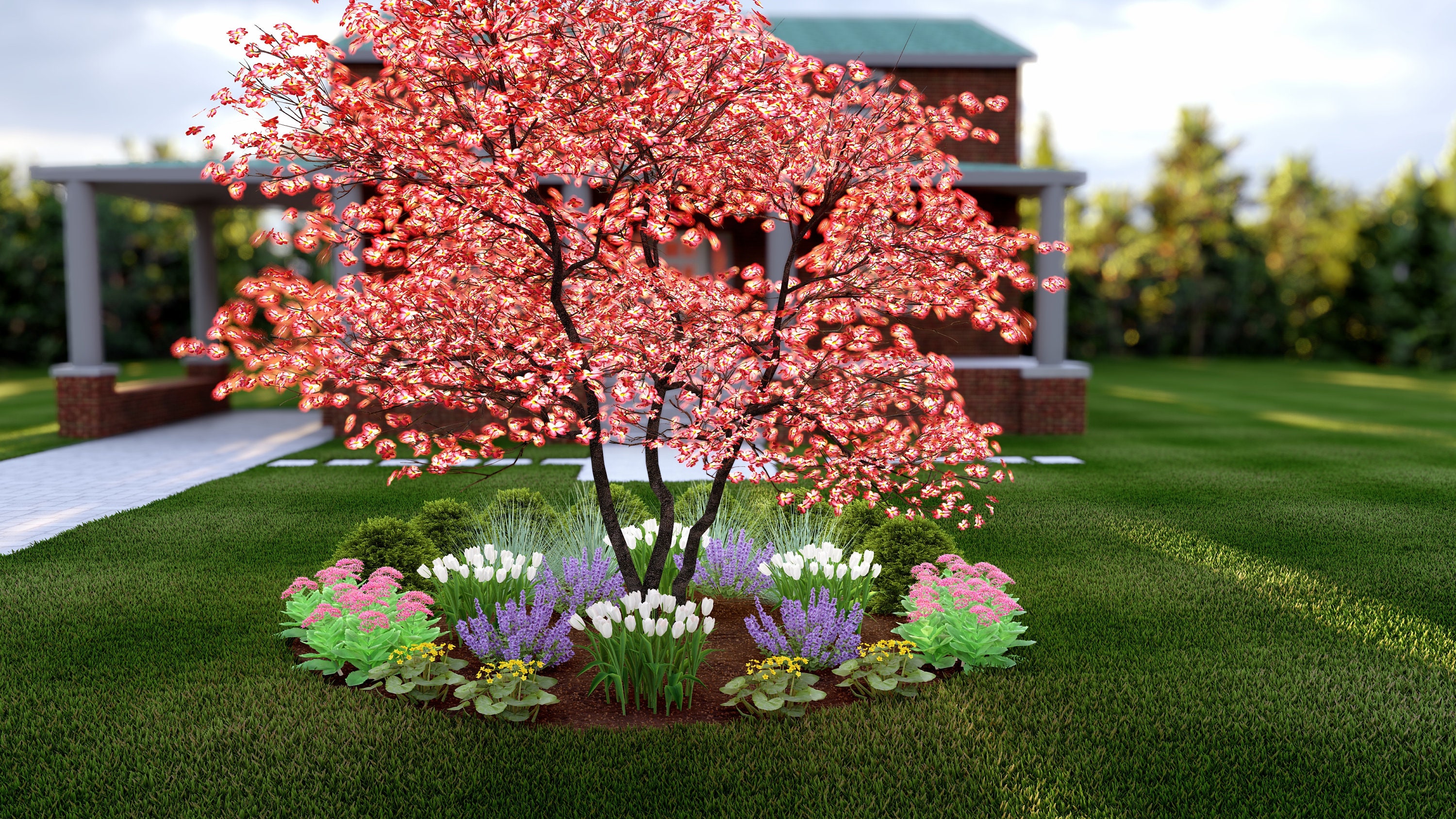 Seasonal Charm by Plant by Number. Landscape Design Plan, 14-ft ...