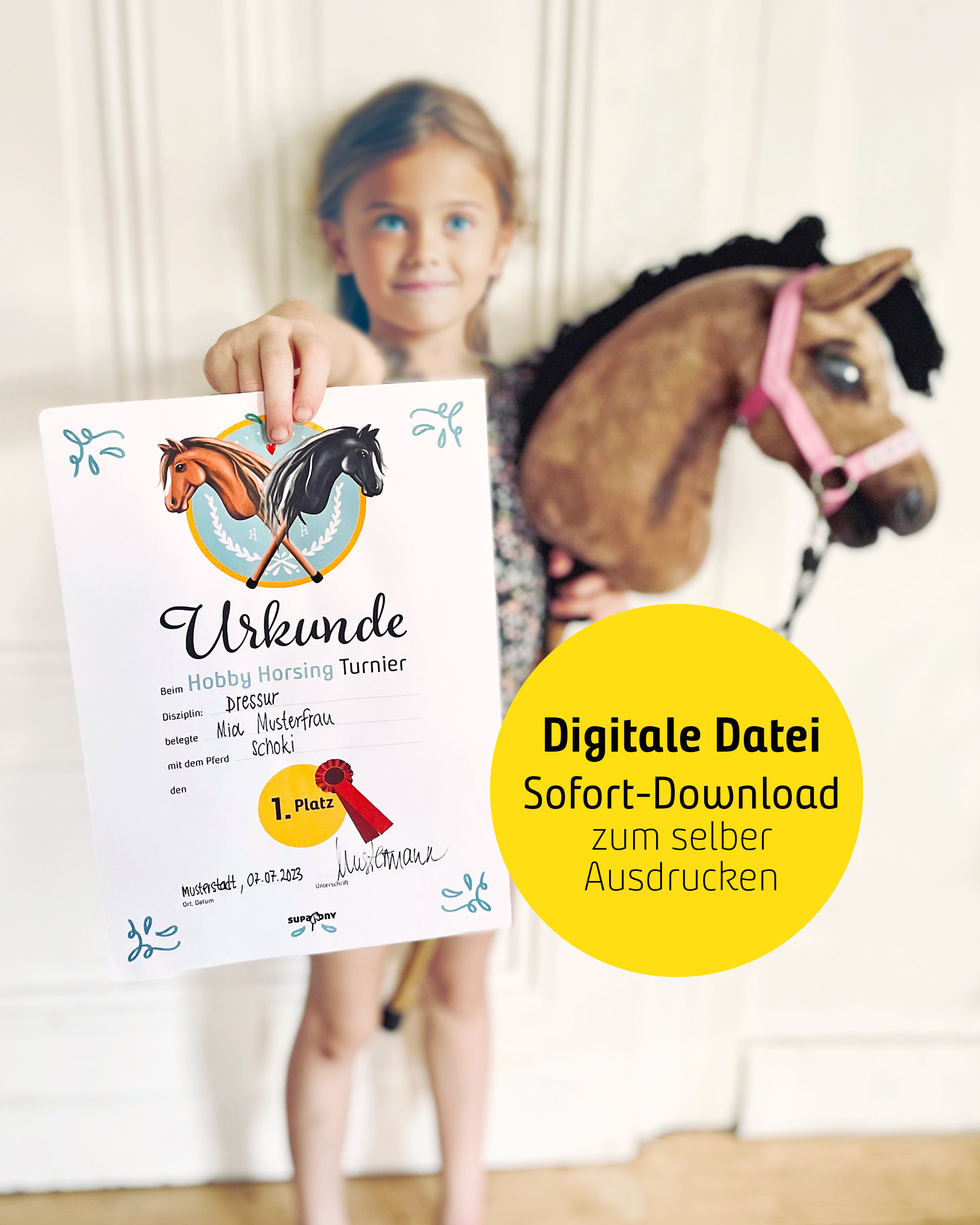 Hobby Horse Tournament Certificate Digital Download to Print Yourself ...