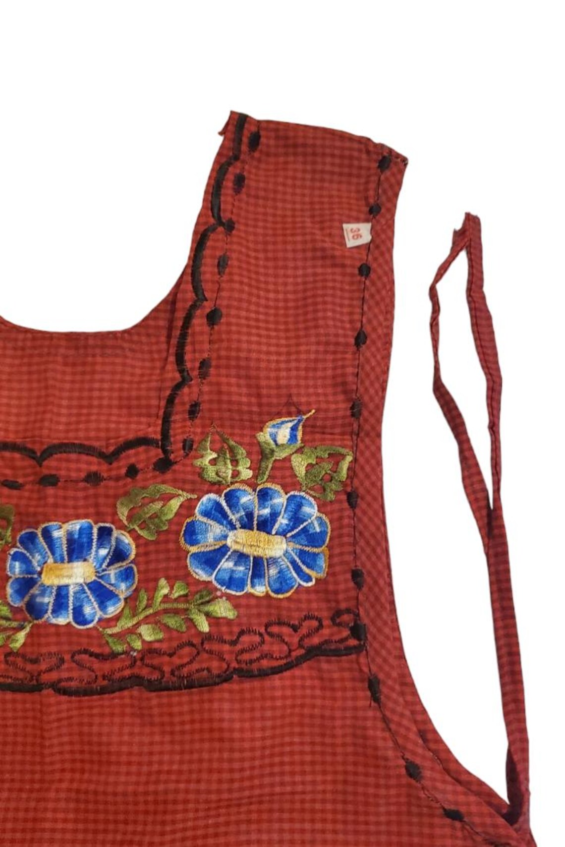 Traditional Mexican Apron for Women With Pockets and Beautiful Flower ...