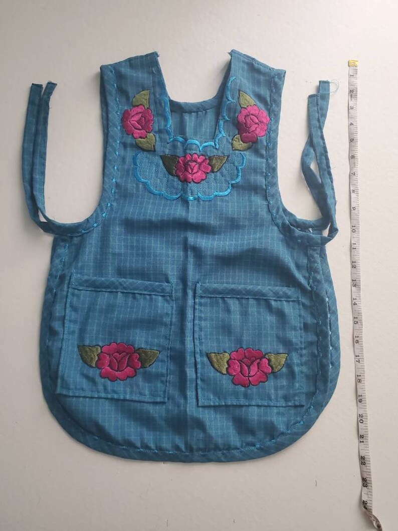 CHILD Oaxacan Apron Mexican Apron Oaxacan Apron, Flower Embroidered ...