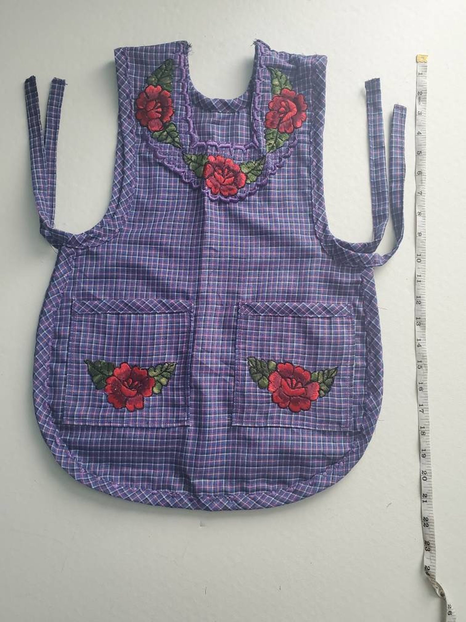 CHILD Oaxacan Apron Mexican Apron Oaxacan Apron, Flower Embroidered ...
