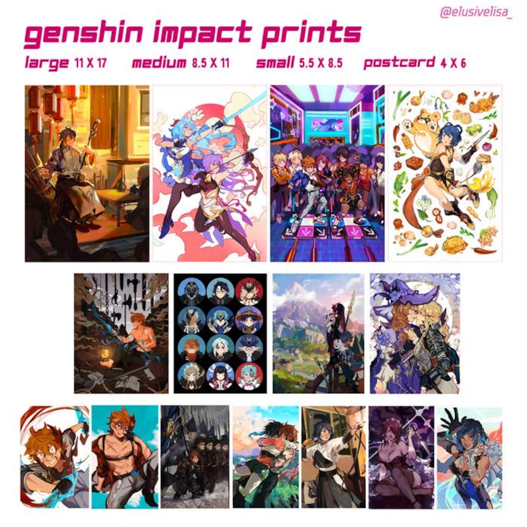 Genshin Prints - Etsy
