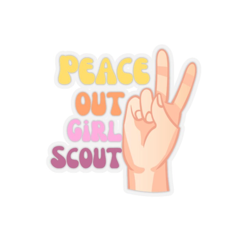 Peace Out Girl Scout Sticker - Etsy