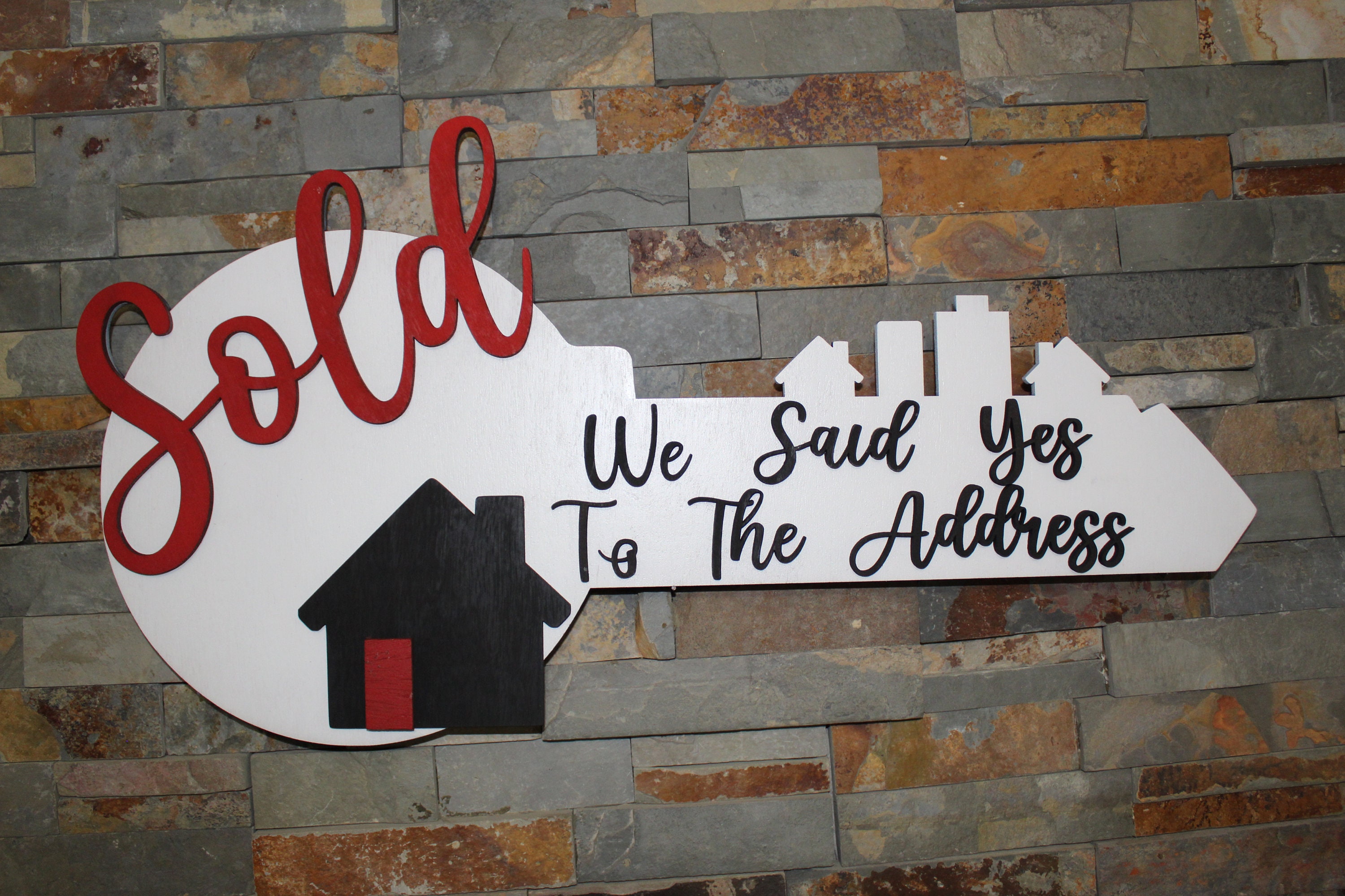 New Home Buyer "realtor Closing" Key Sign Prop (we Said Yes to the ...