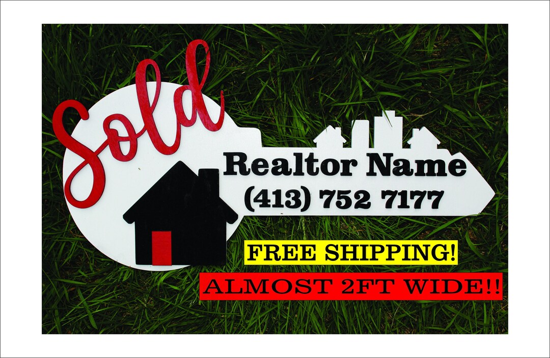 Realtor Closing Key Sign Prop SOLD! 1/2" Thick! - Etsy