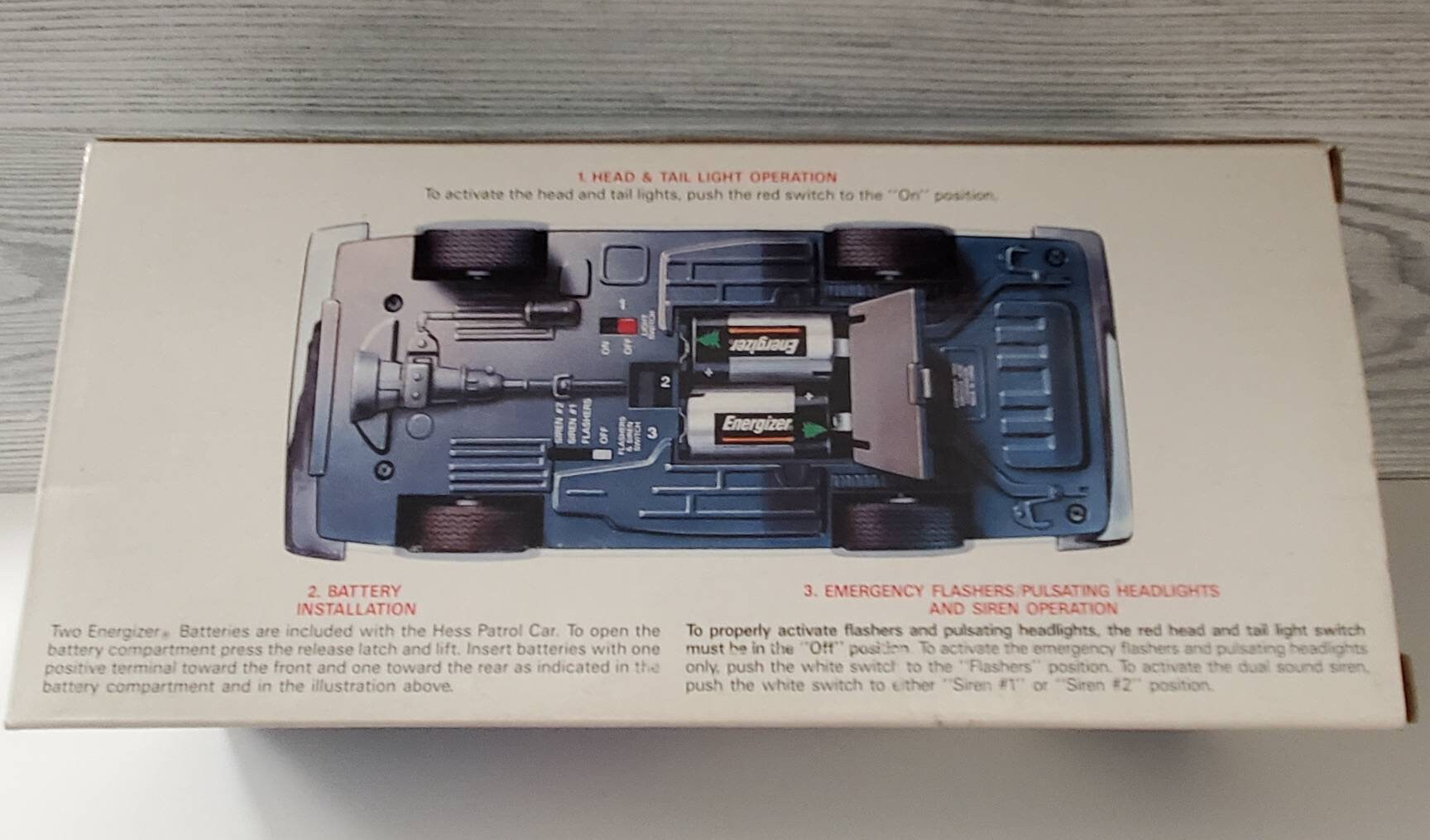 Vintage 1993 Hess Police Patrol Car Toy With Lights and Siren - Etsy