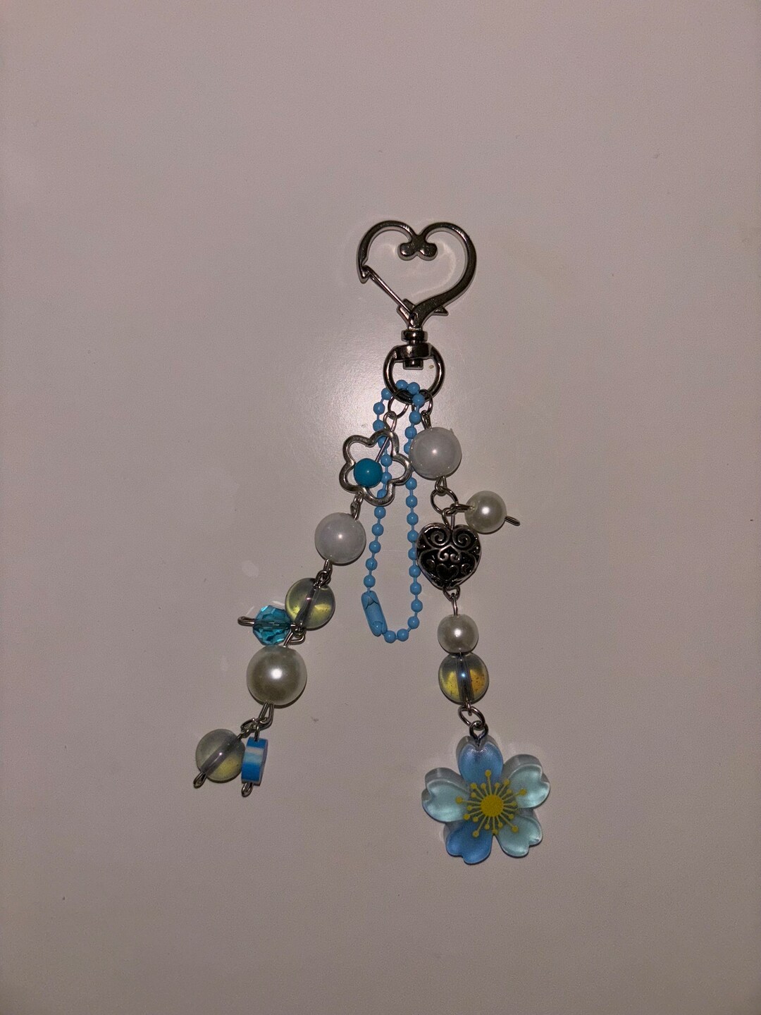 Blue Sakura Flower Keychain | Handmade Keychain | Handmade Jewelry ...