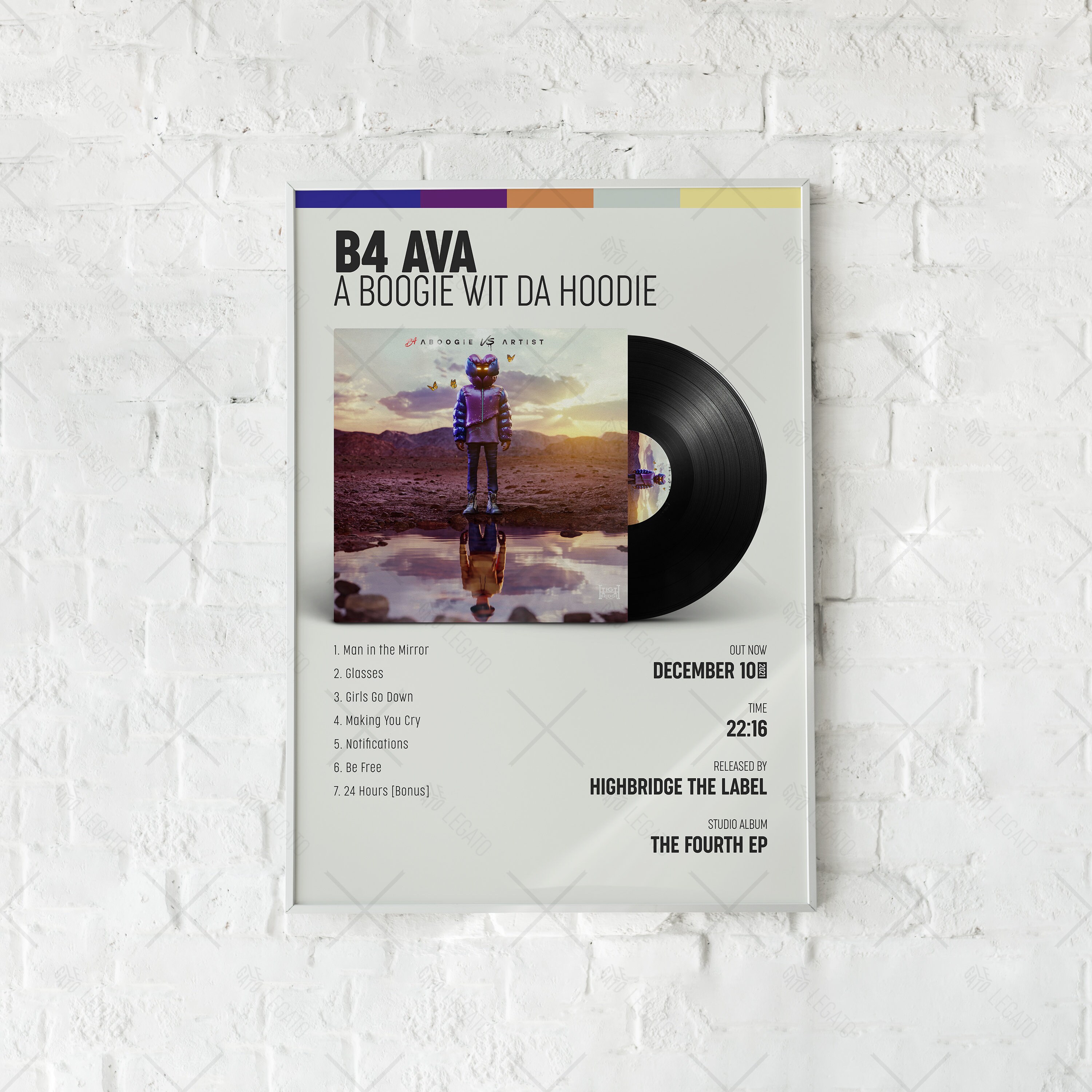 B4 AVA Poster, A boogie Wit da Hoodie Poster, Album Cover Poster sold ...