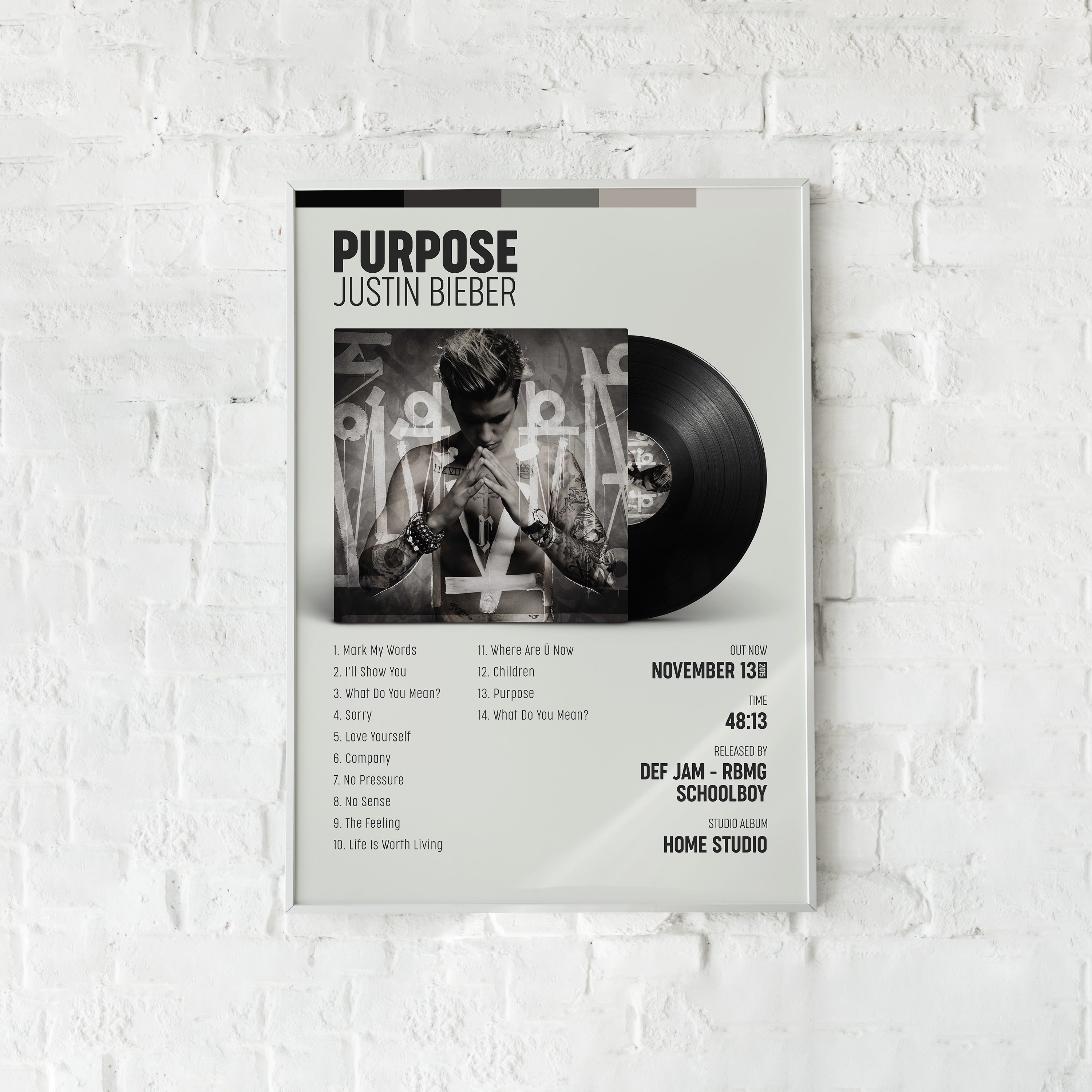 Purpose Poster, Justin Bieber Album Cover Poster, Home Decor, Music ...